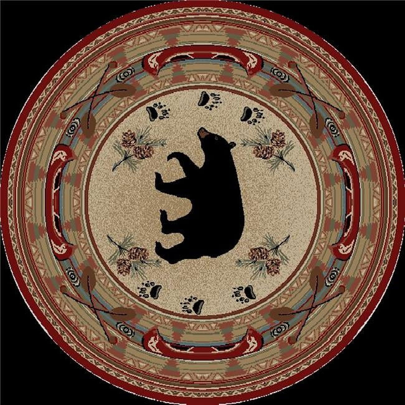 Mayberry Rug HS4882 8RD 7 ft. 10 in. x 7 ft. 10 in. Round Hearthside ...