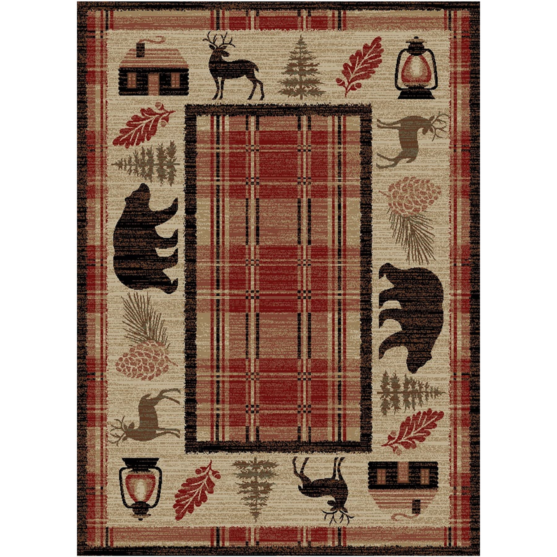 Mayberry Rug Hearthside Cabin Fever Red Lodge Area Rug 5'3"x7'3 ...