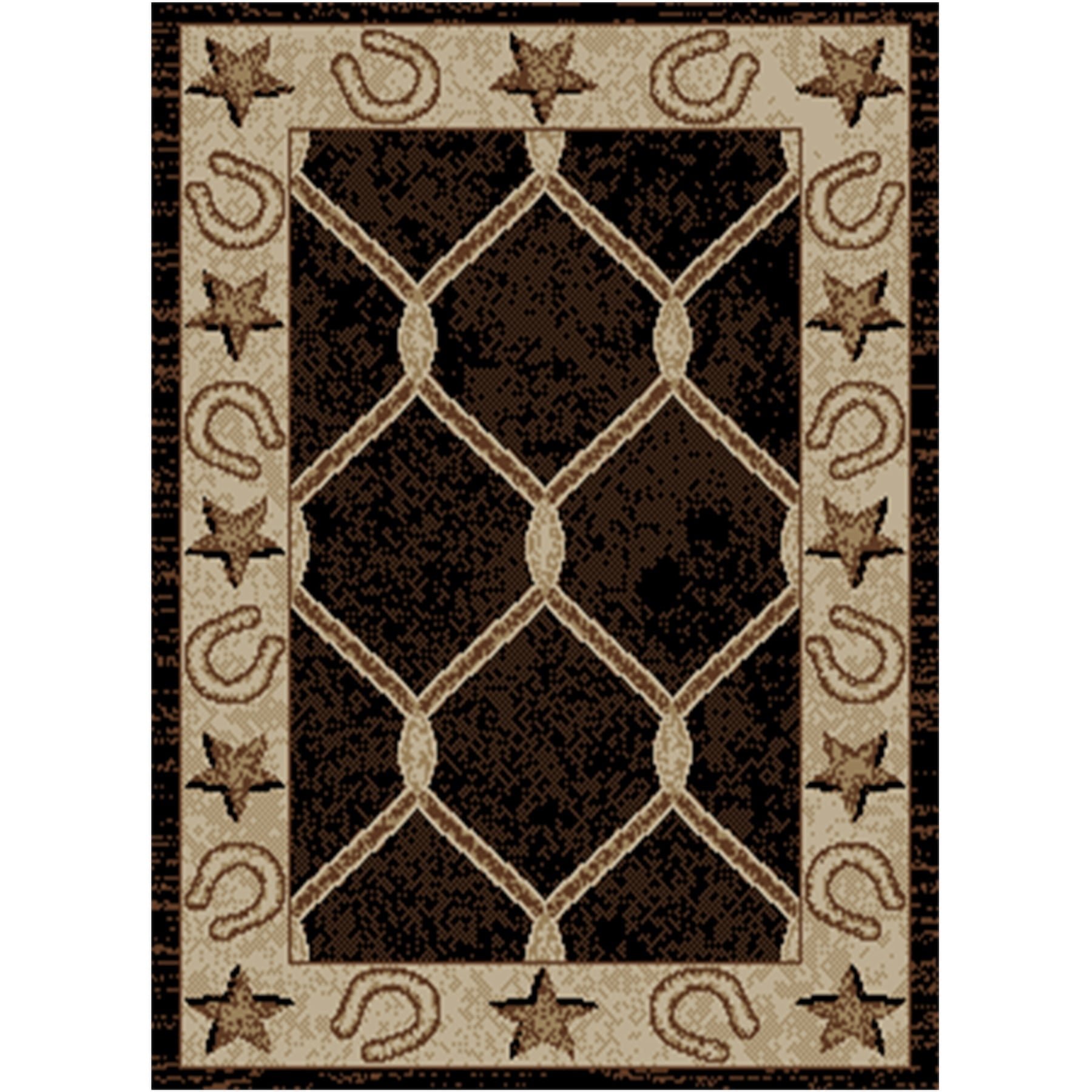 Mayberry Rug Hearthside Midnight Trail Black Lodge Area Rug 2'3"x3'3 ...