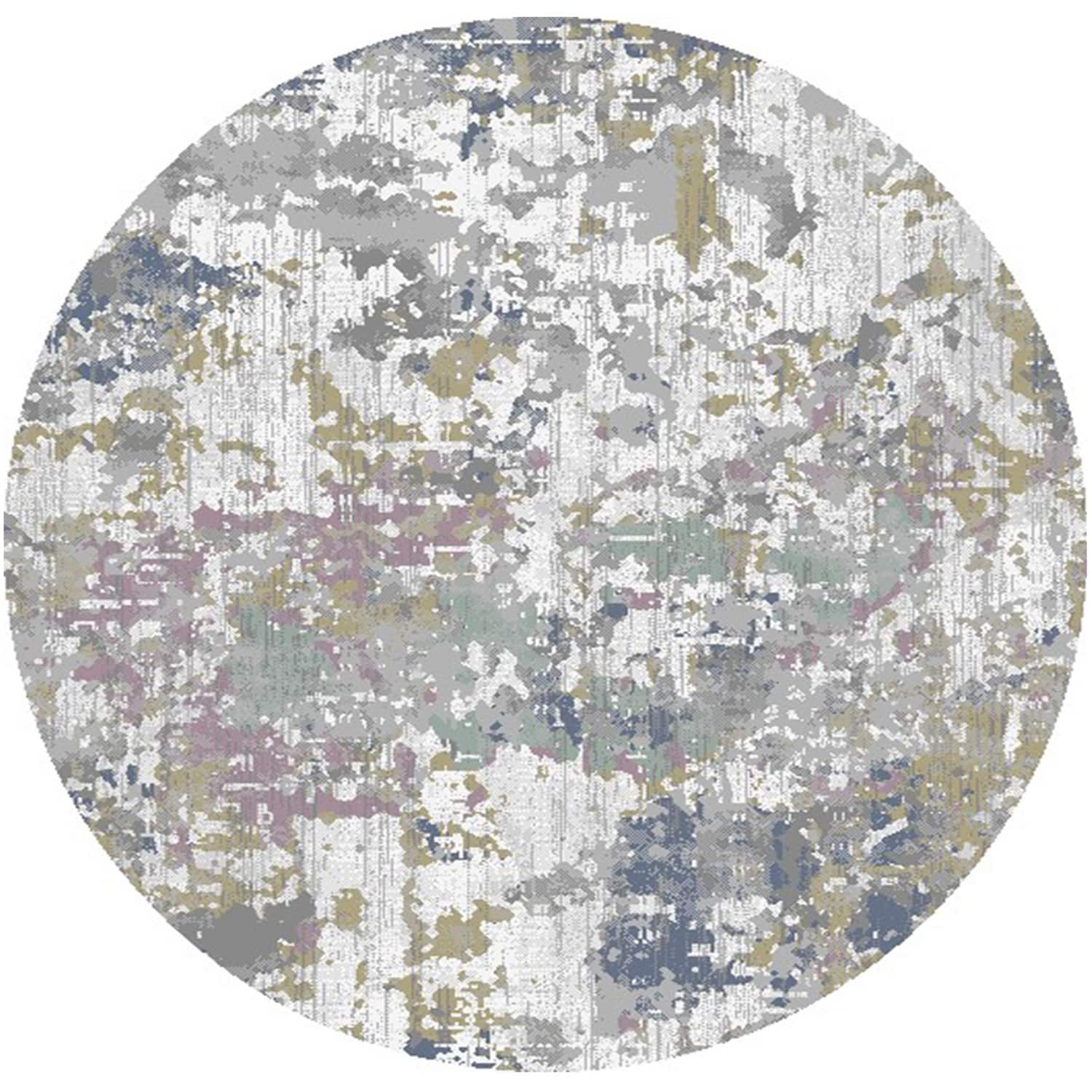 Mayberry Rug Lavinia Abstract Modern Area Rug 5'3" Round - Walmart.com