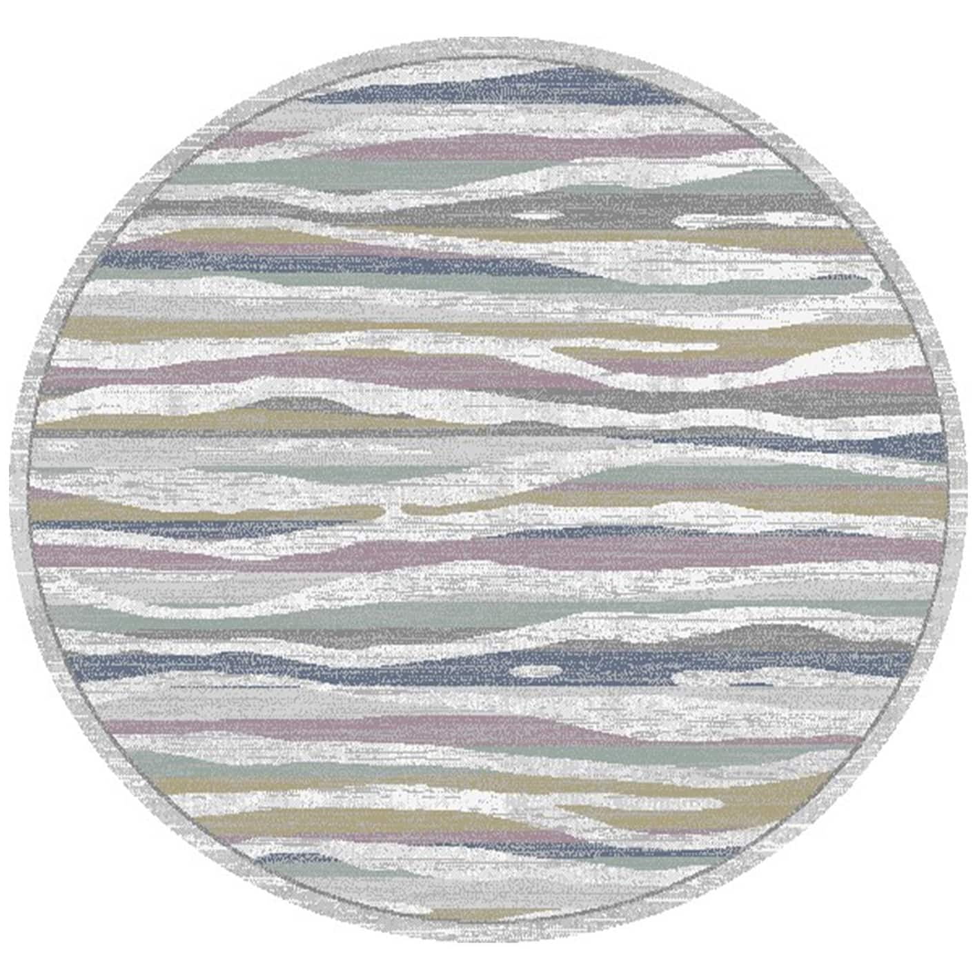Mayberry Rug Lavinia Contemporary Area Rug 5'3" Round - Walmart.com