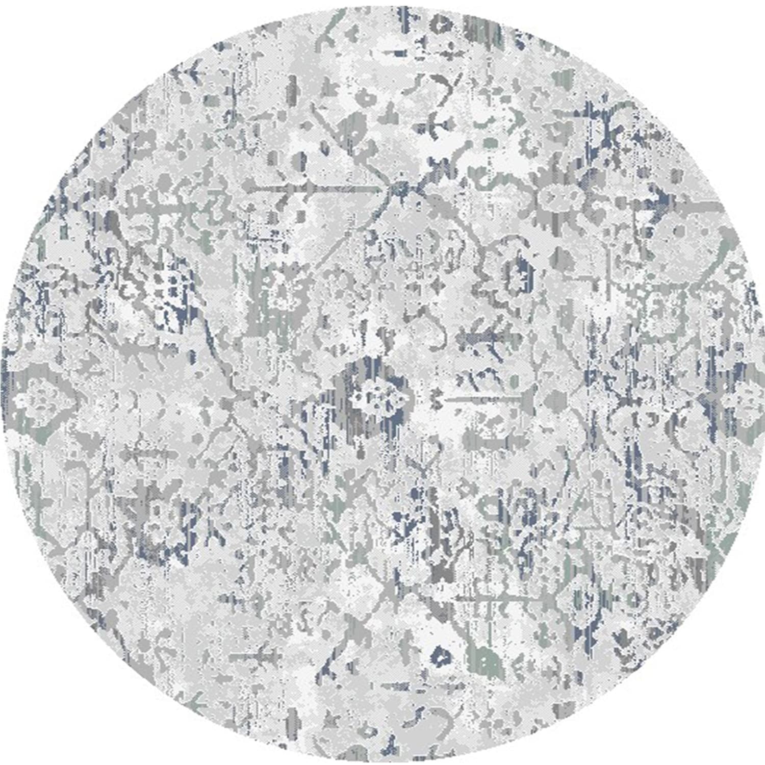 Mayberry Rug Lavinia Transitional Area Rug 5'3" Round - Blue - Walmart.com