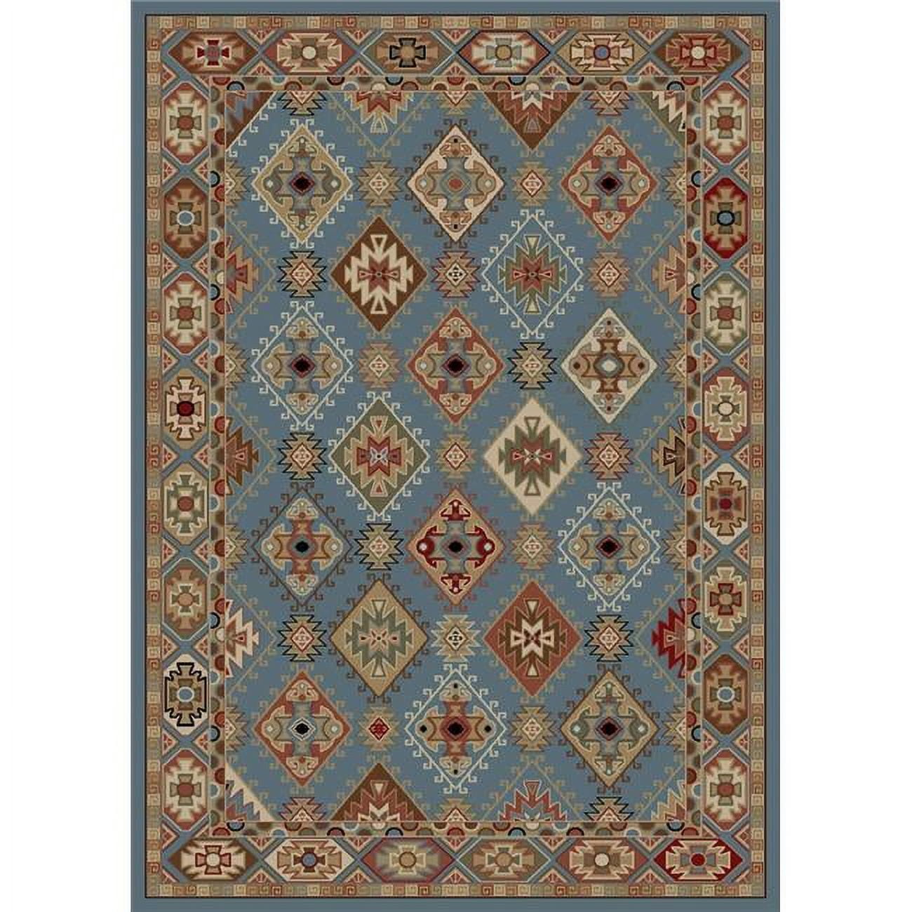 Mayberry Rug Lodge King Arrowrock Blue LK6836 Rectangle 5x8 - Walmart.com