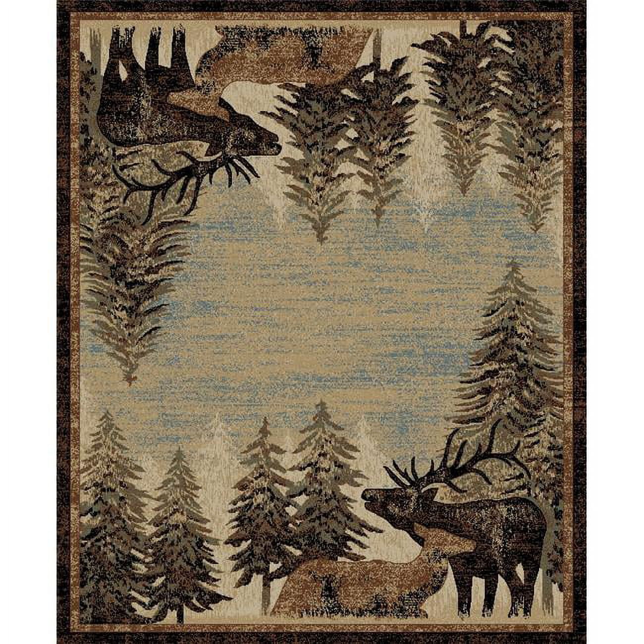 Mayberry Rug Lodge King Timberland Area Rug - Multi Color - 5 ft. 3 in ...