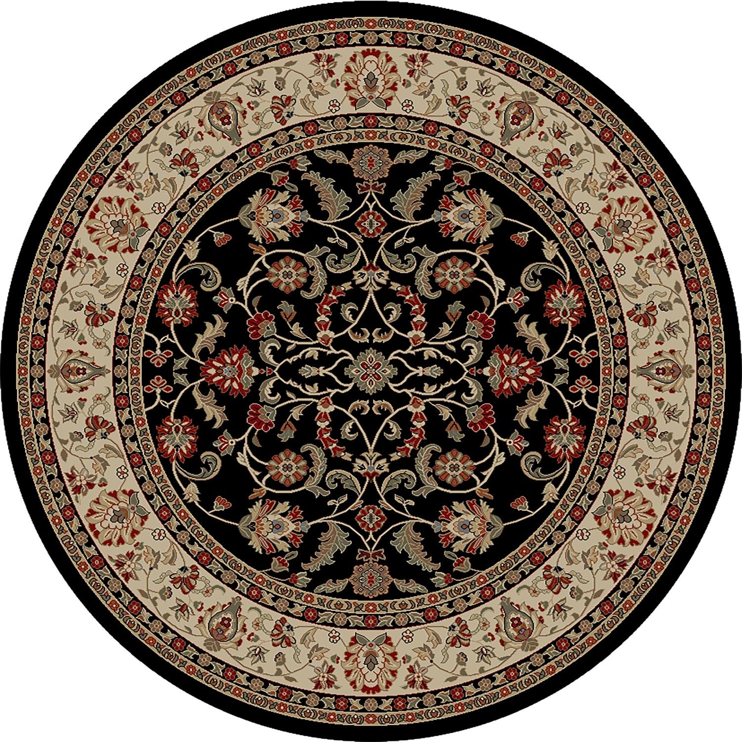 Mayberry Rug Mayberry Hometown Classic Oriental Keshan Area Rug Black 7 ...
