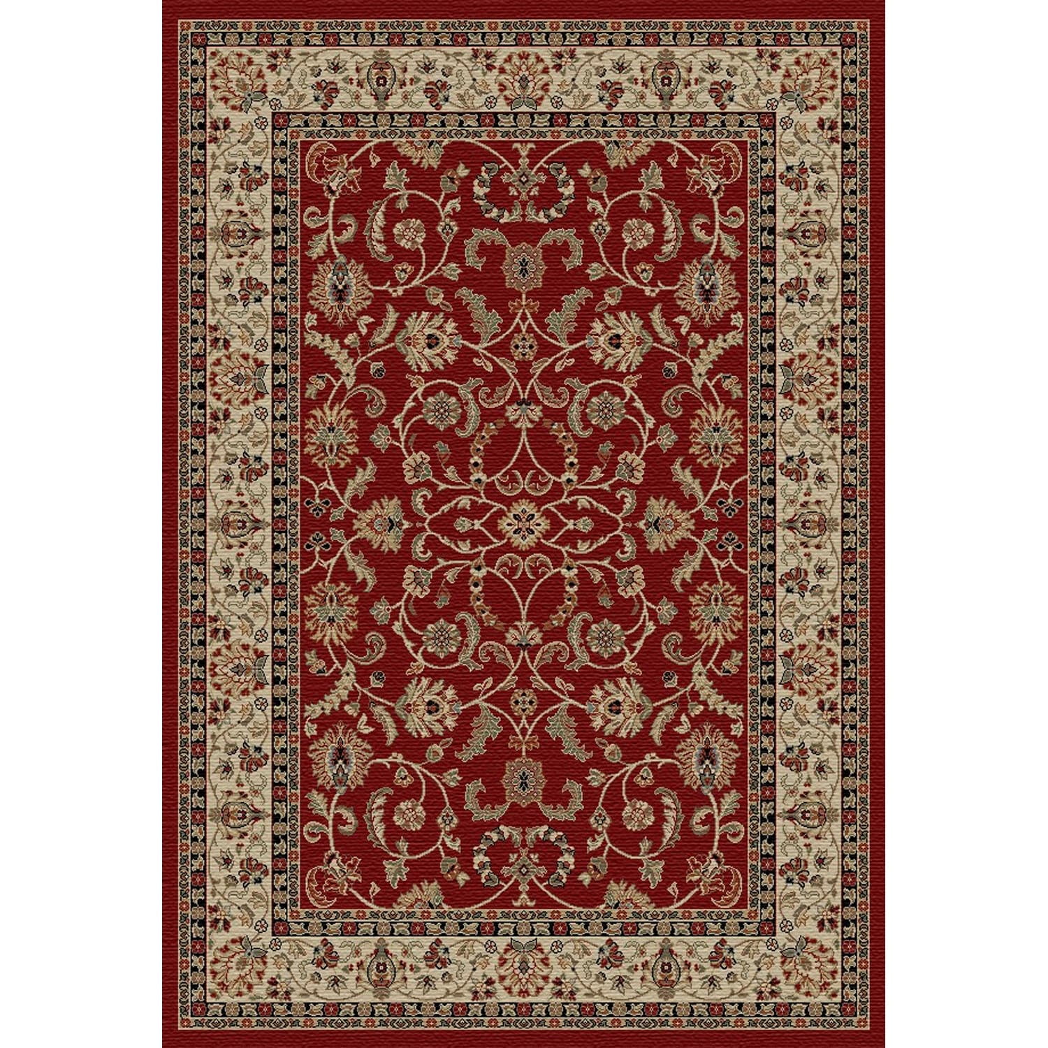 Mayberry Rug Mayberry Hometown Classic Oriental Keshan Area Rug Red 7 ...