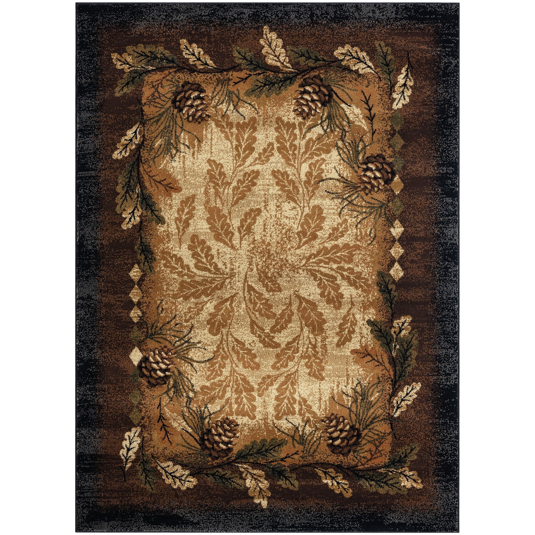 Mayberry Rug Sunset Valley Oak Ridge Brown Lodge Area Rug 5'3"x7'3 ...