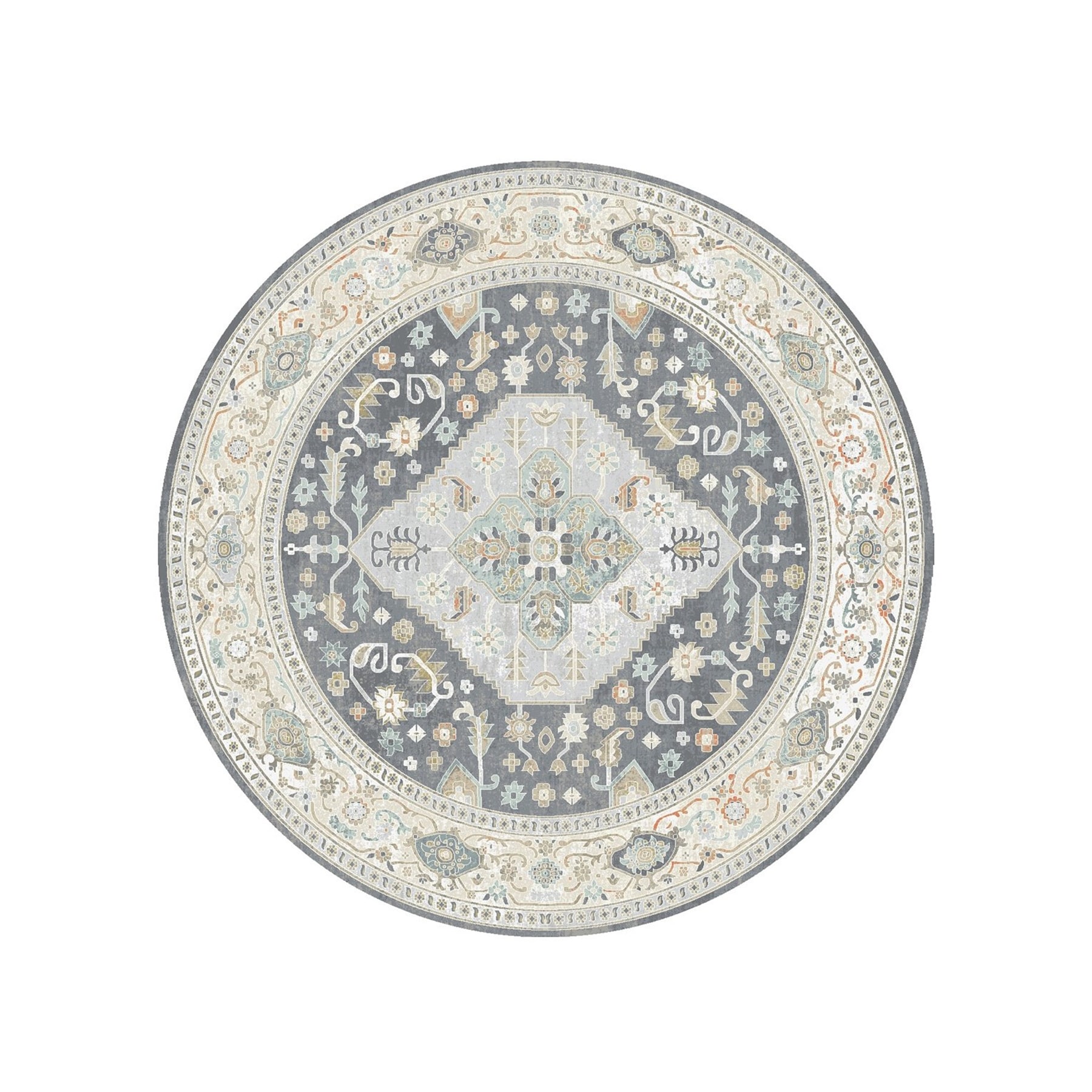 Mayberry Rug Windsor Aria Ivory 7'10" Round 8' Round - Walmart.com
