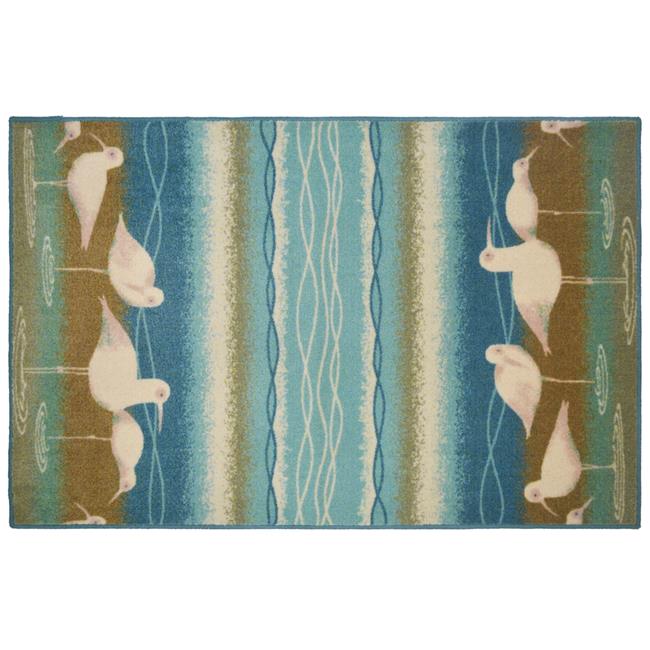Mayberry Rug SEA10457 30X46 30 x 46 in. Seaside Wading Seagulls Area ...