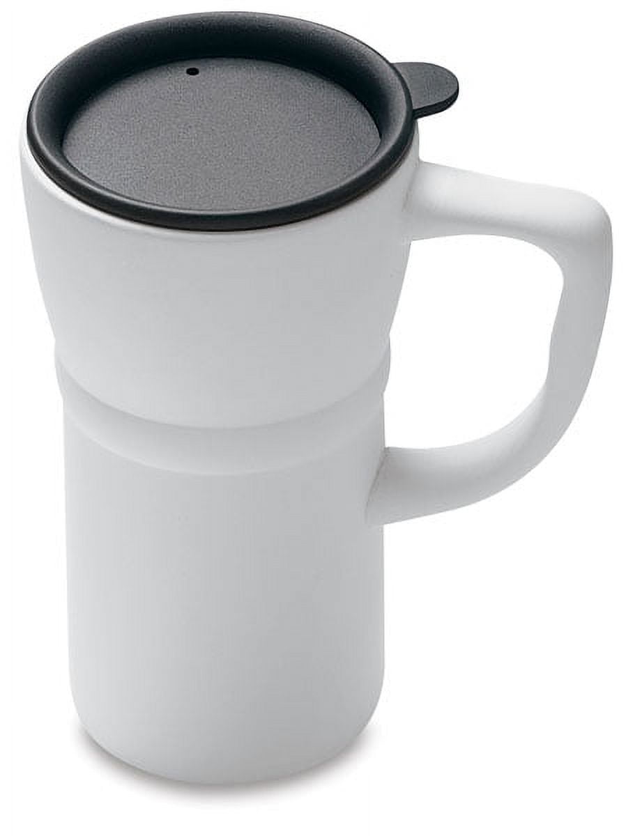 Mayco Earthenware Bisque Travel Mug with Lid - 6 1/4" x 5" - Walmart.com