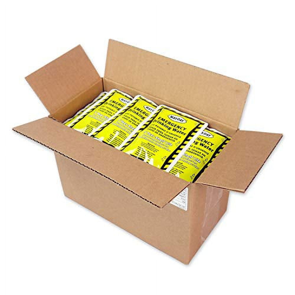 Mayday Long-Term Boxed Pouches of Emergency Drinking Water, 4.22 oz ...