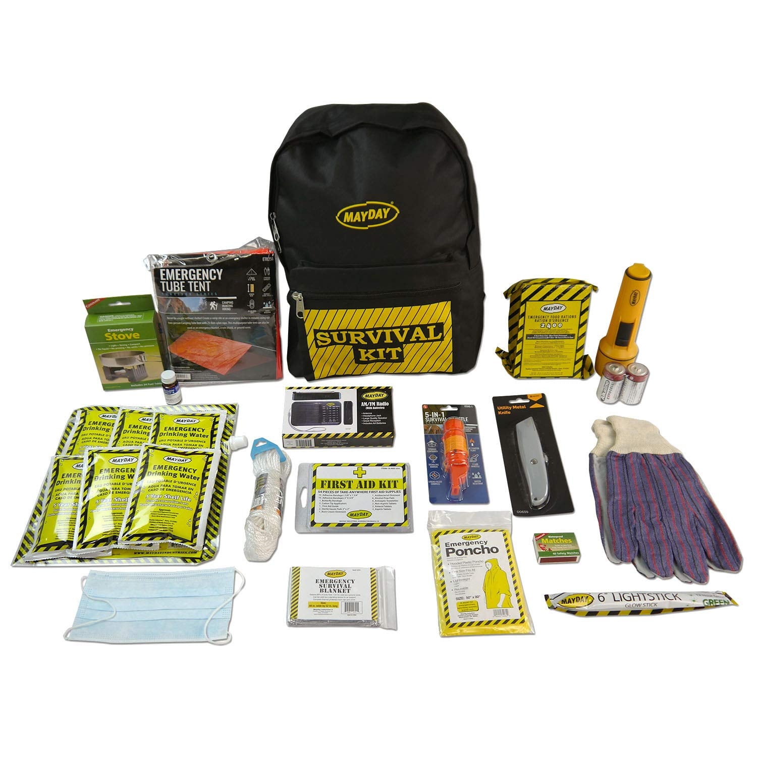 Mayday KEX1 1 Person Deluxe Emergency Backpack Kit - Walmart.com