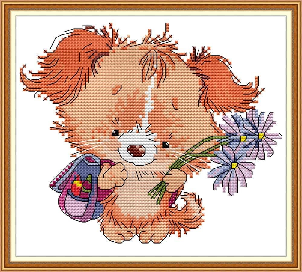 Maydear Stamped Cross Stitch Kits, DIY Embroidery Starter Kits for ...