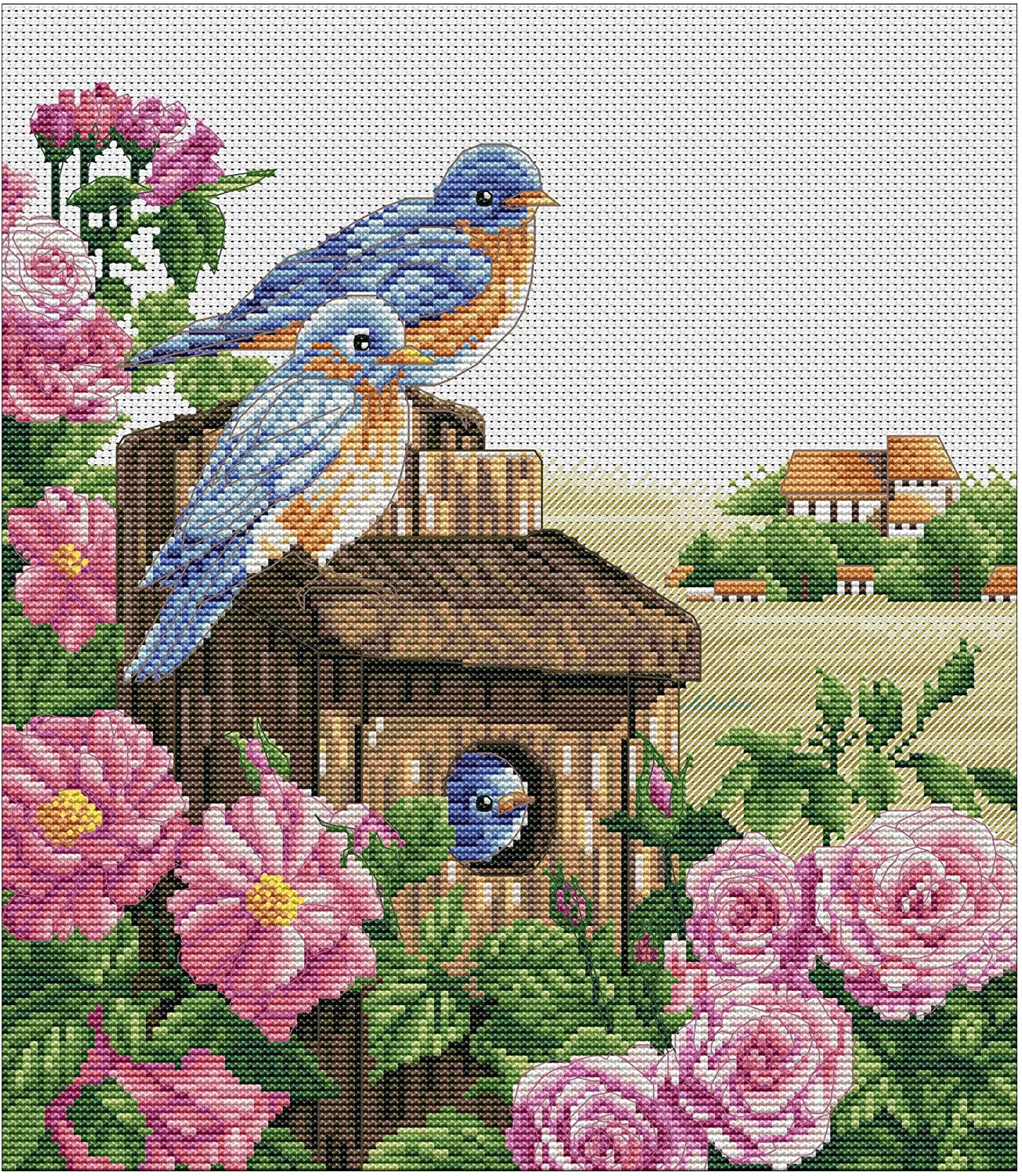 Maydear Stamped Cross Stitch Kits, Embroidery Starter Kits for ...