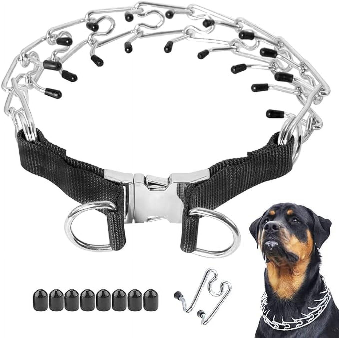 Mayerzon Dog Prong Training Collar, Stainless Steel Choke Pinch Dog ...