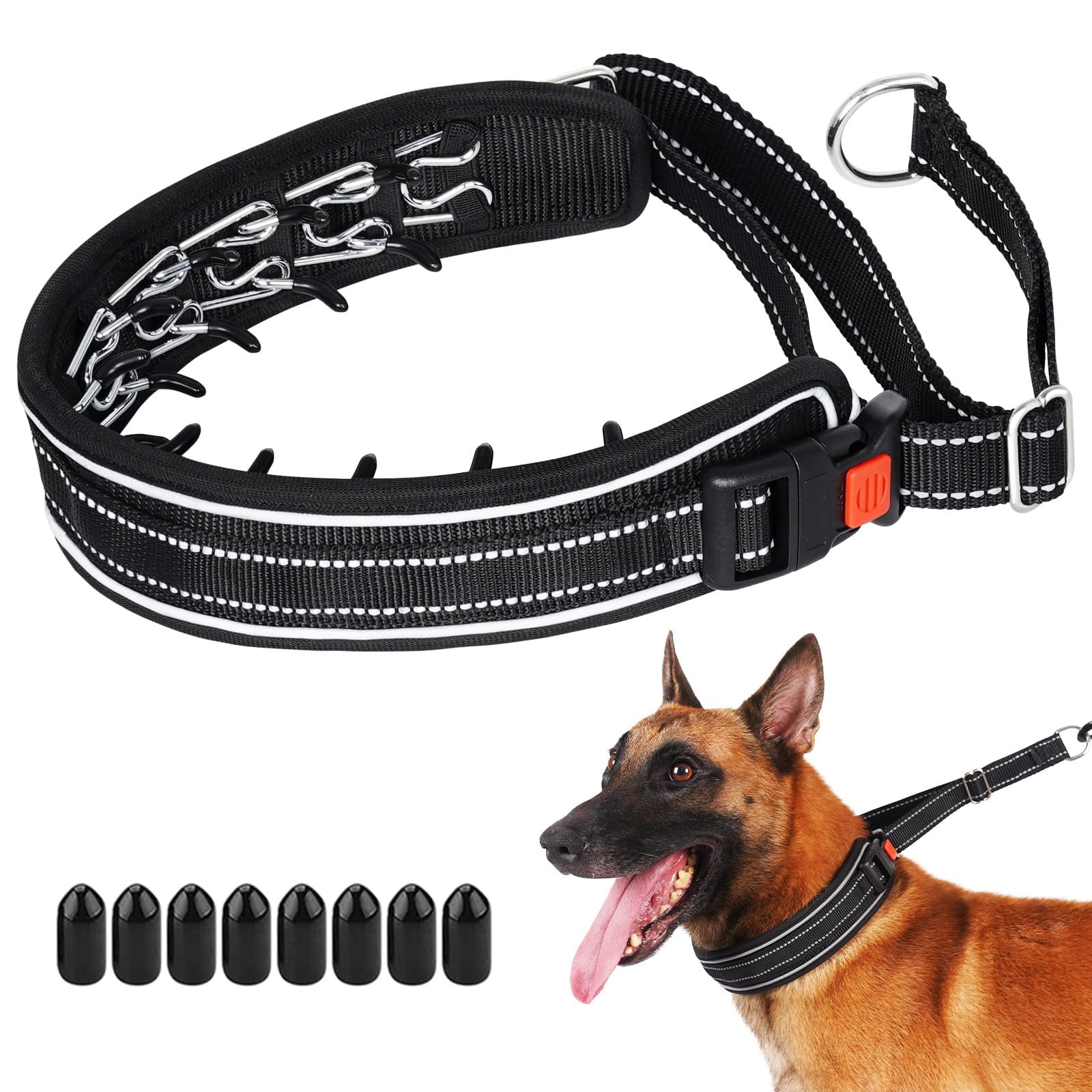 Mayerzon Martingale No Pull Dog Collar for Medium Dogs, Patented Hidden ...
