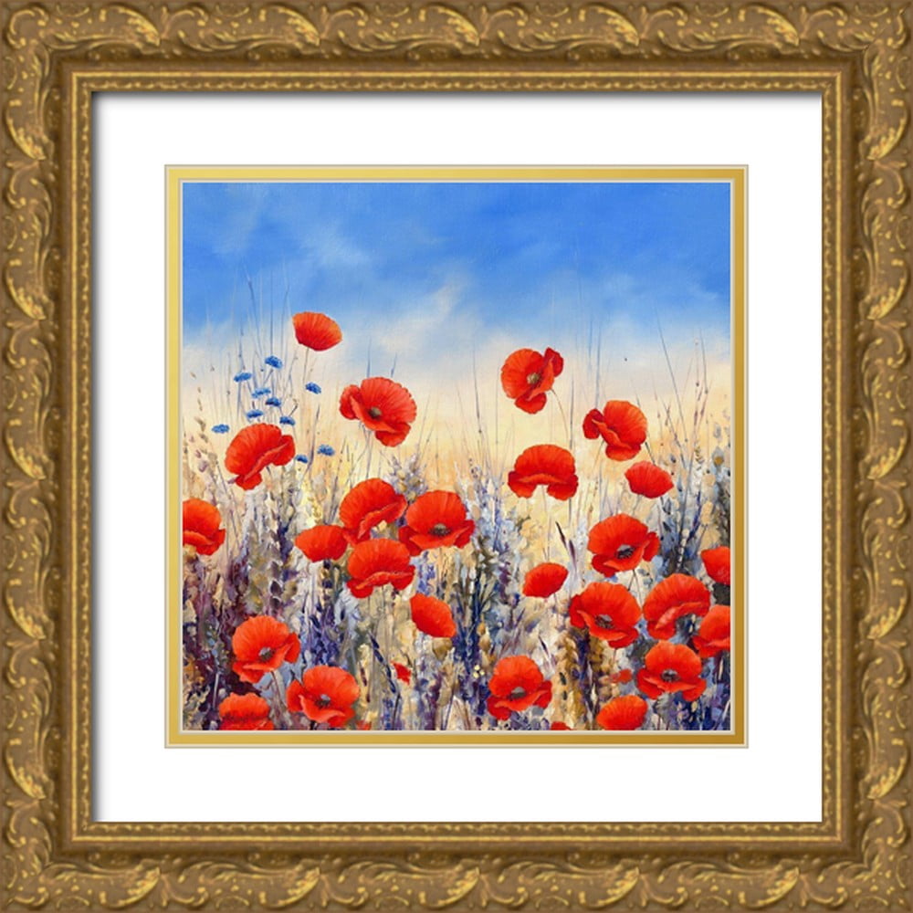 Mayes, Hilary 15x15 Gold Ornate Wood Framed with Double Matting Museum ...