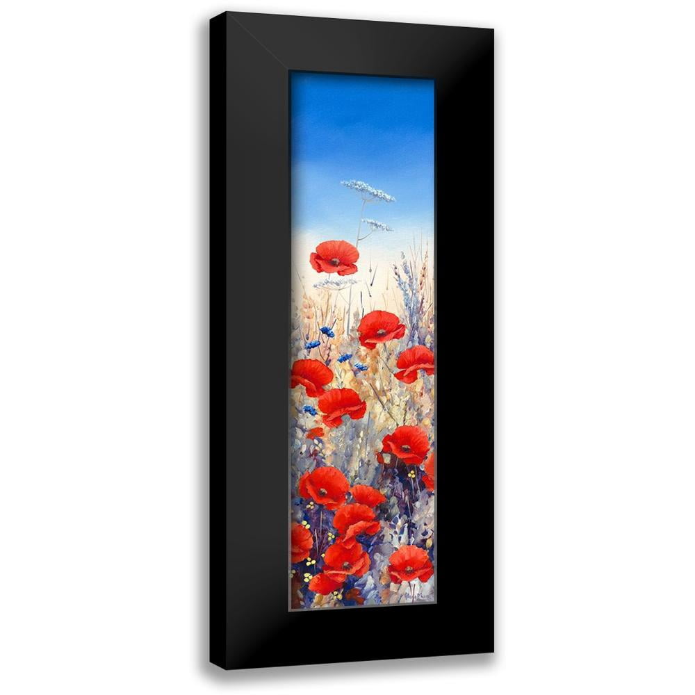 Mayes, Hilary 8x18 Black Modern Framed Museum Art Print Titled - Poppy ...