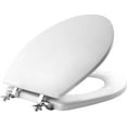 Mayfair STA-TITE Fastening System Toilet Seat, Round, Chrome Hinges ...