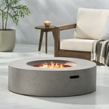 Mayfair Lightweight Concrete Outdoor 50,000 BTU Circular Fire Pit (No ...