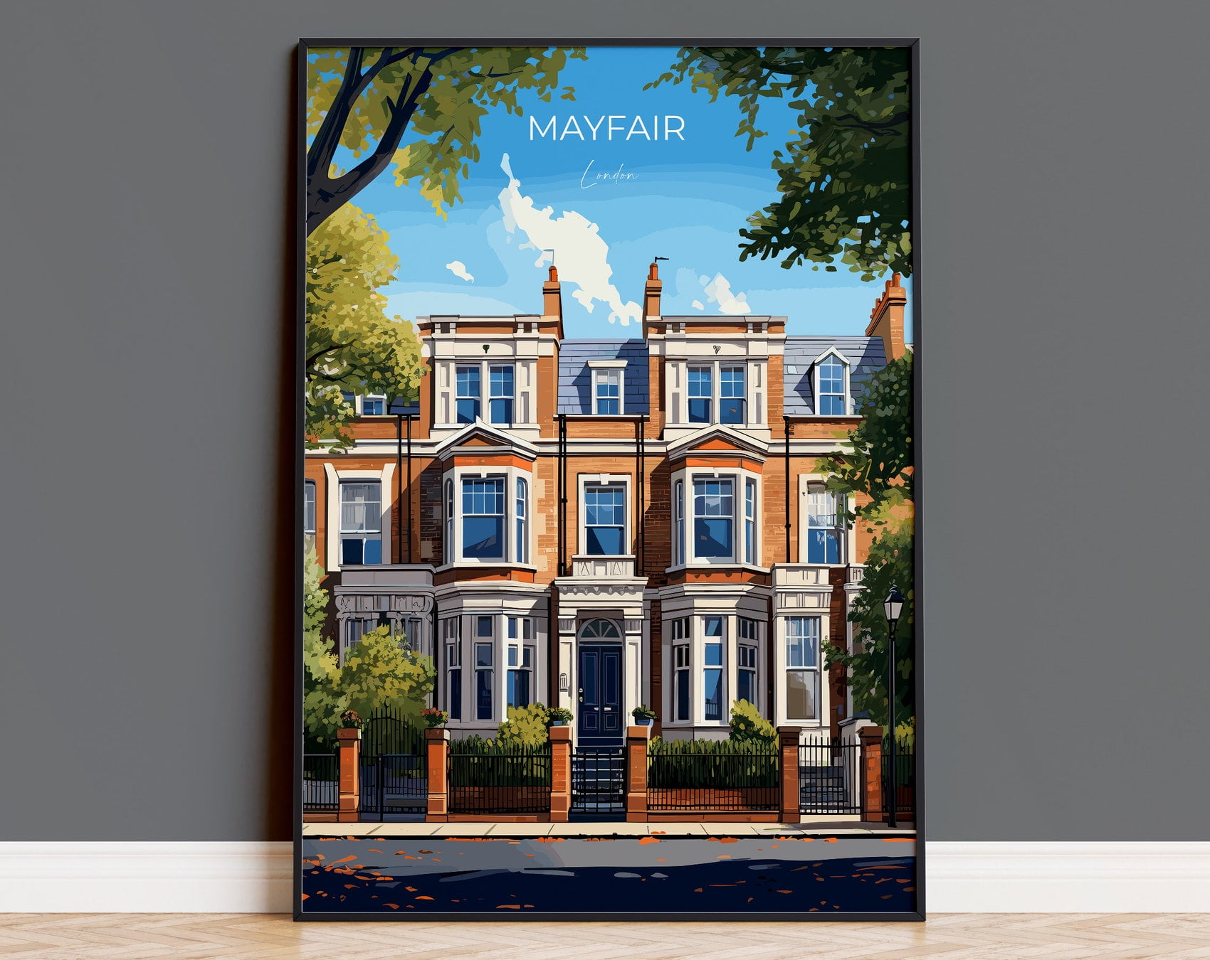 Mayfair Travel Poster Wall Art, Travel Print of Mayfair, London Poster ...