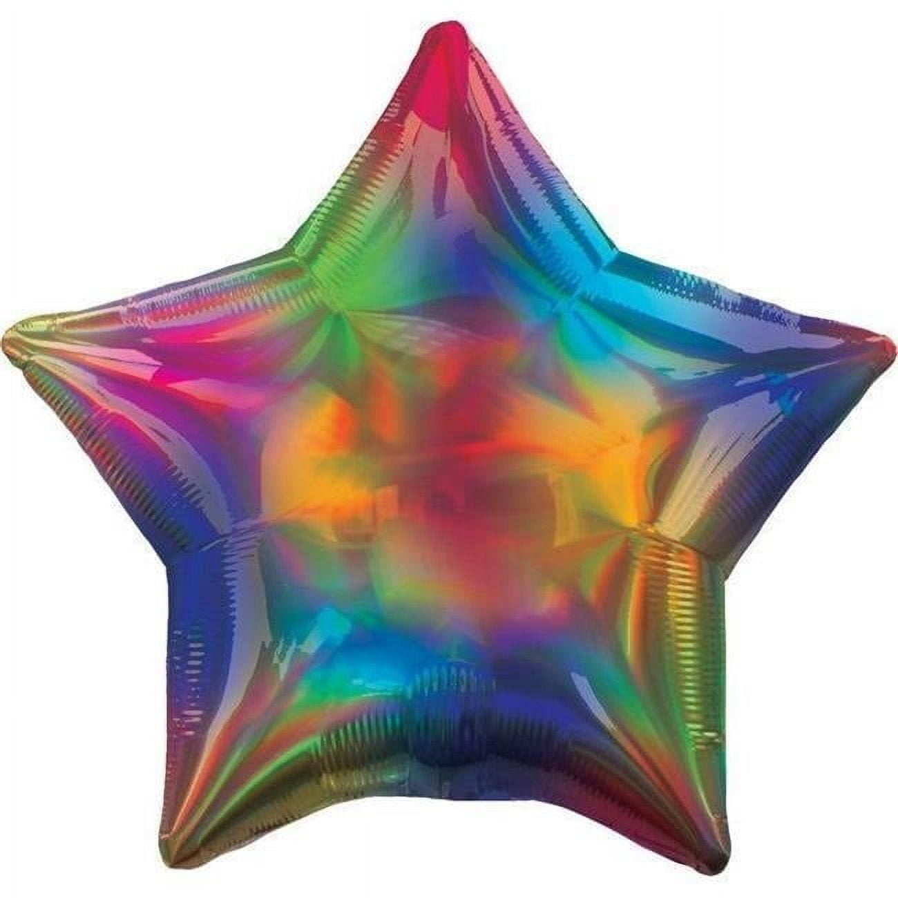 Mayflower 307174 19 in. Iridescent Rainbow Star Foil Balloon - Walmart.com