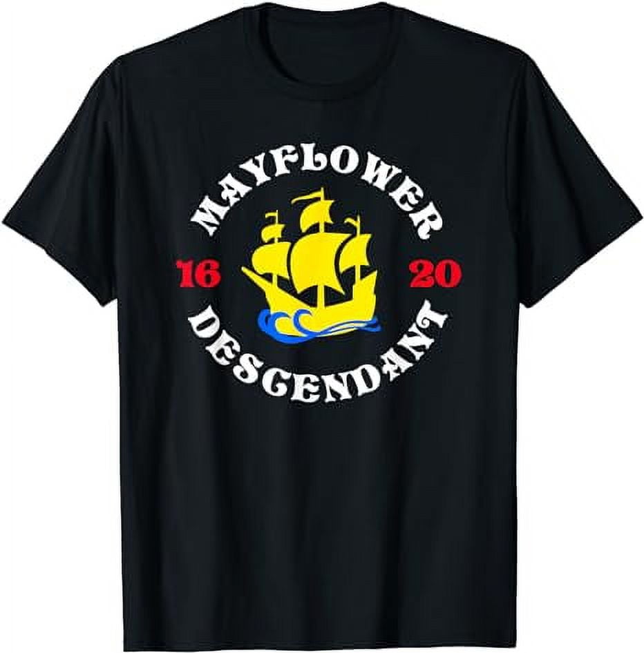 Mayflower Descendant Pilgrim Ship T-Shirt - Walmart.com