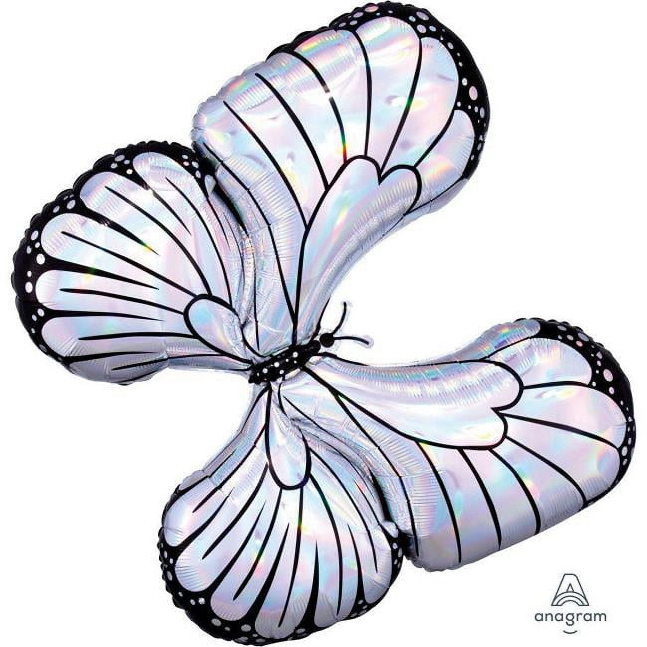 Mayflower Distributing 619971 30 in. Iridescent Butterfly Jumbo Shaped ...