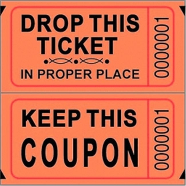 Mayflower Double Ticket Roll - Orange - Walmart.com