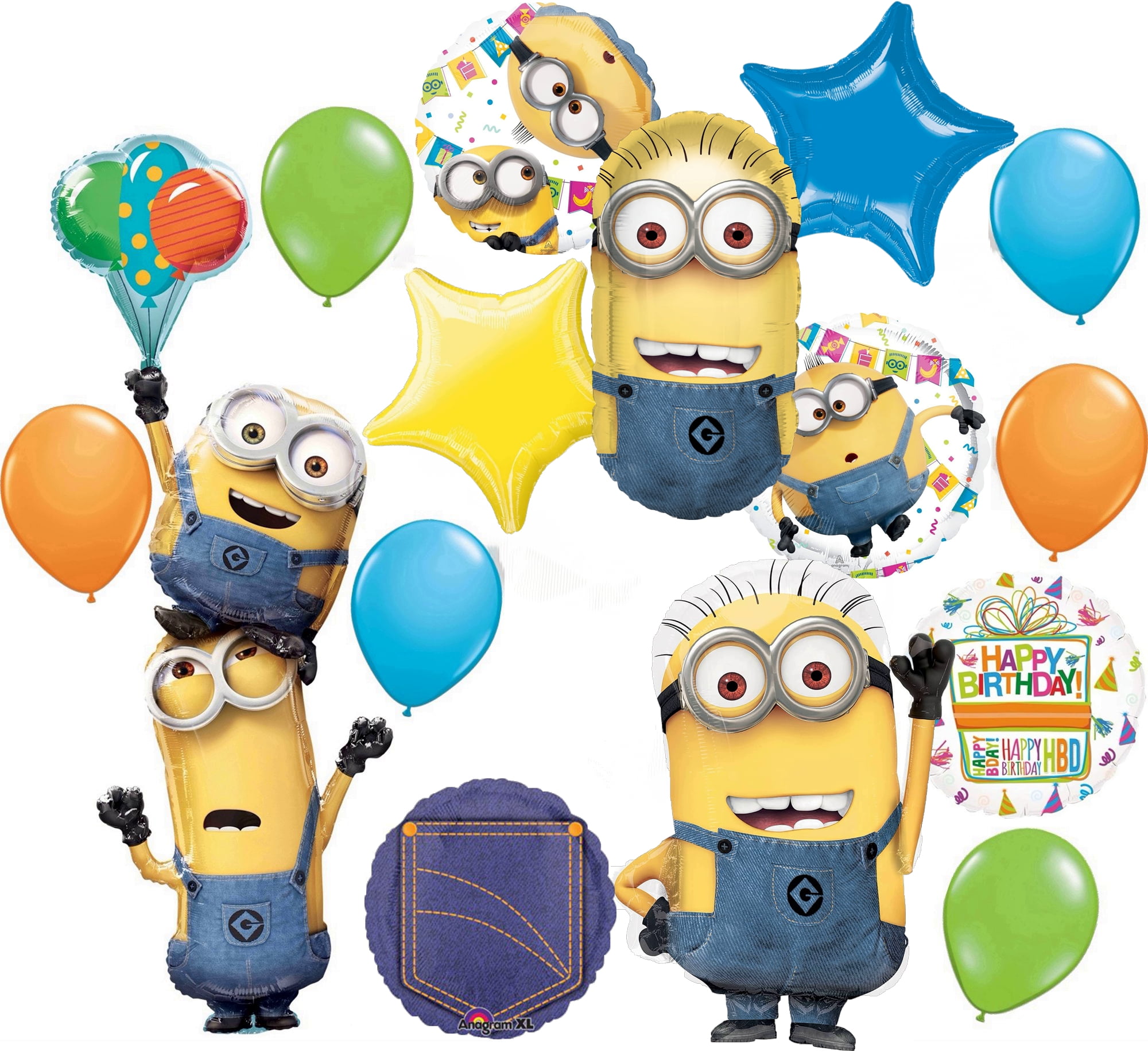 Despicable Me Minions Birthday Party Balloon Decor Kit Set - Walmart.com