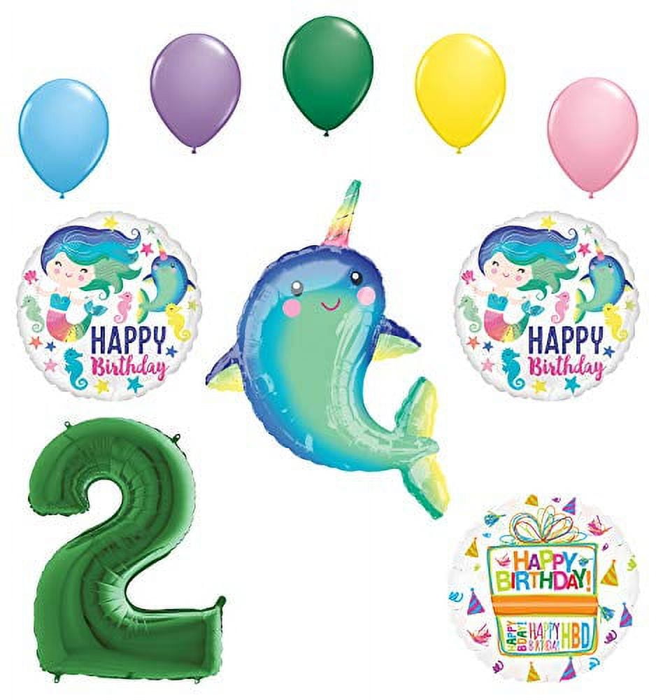 Mayflower Products Mermaid and Narwhal Party Supplies 2nd Birthday ...