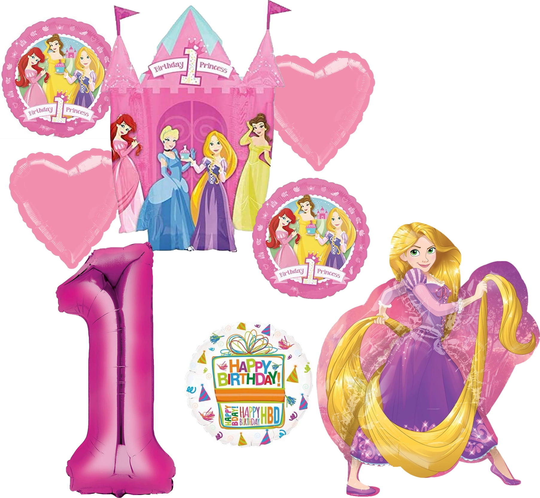 Mayflower Products Princess 1st Birthday Party Supplies Rapunzel ...