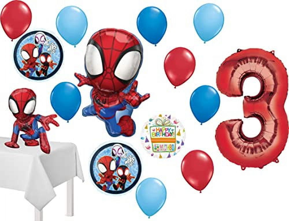 Spiderman Themed 3rd Birthday Party Supplies: 15pc Spidey & Friends ...
