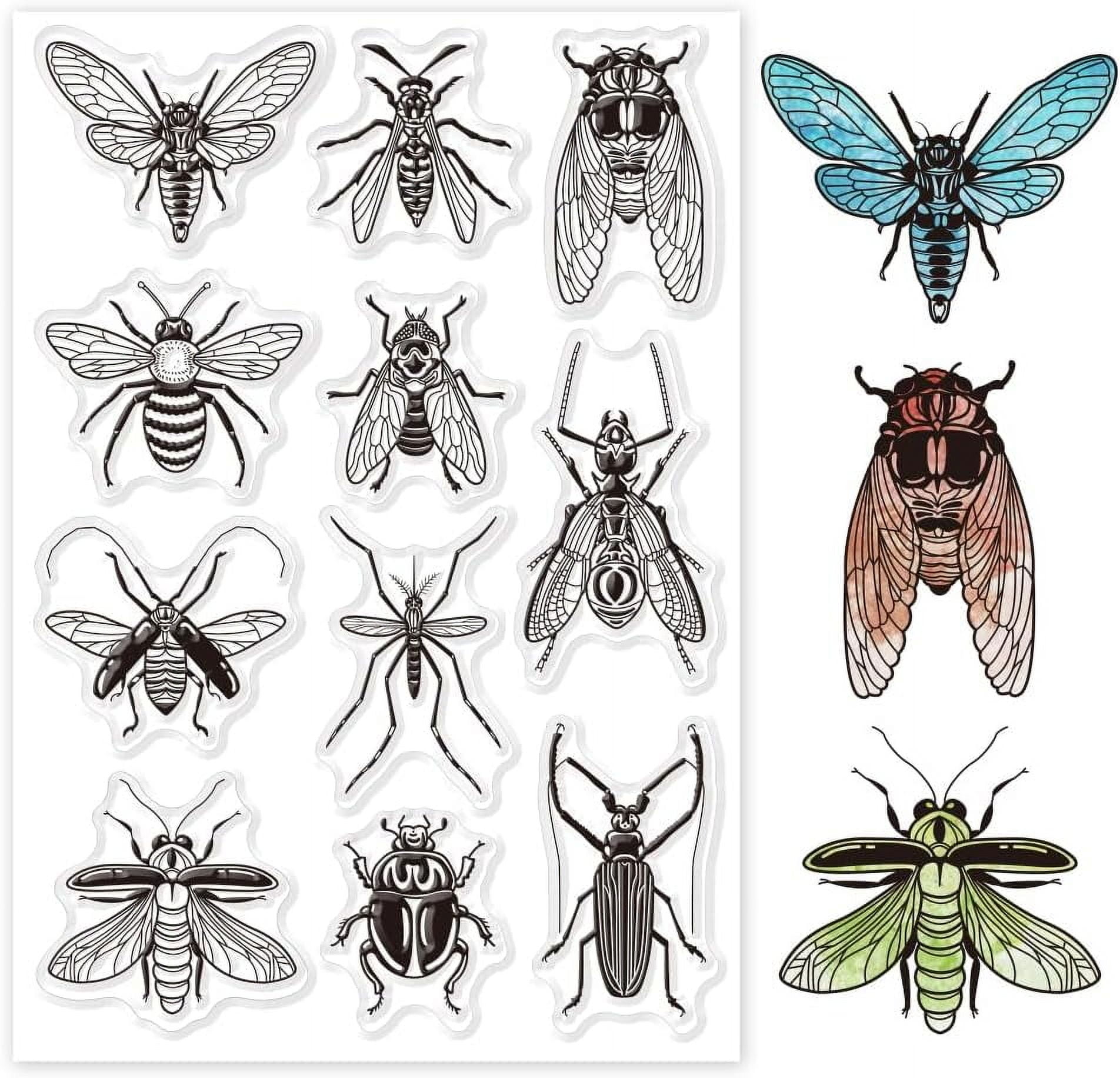 Mayfly Insect Clear Stamps Mayfly Insect Decorative Silicone Stamp for ...