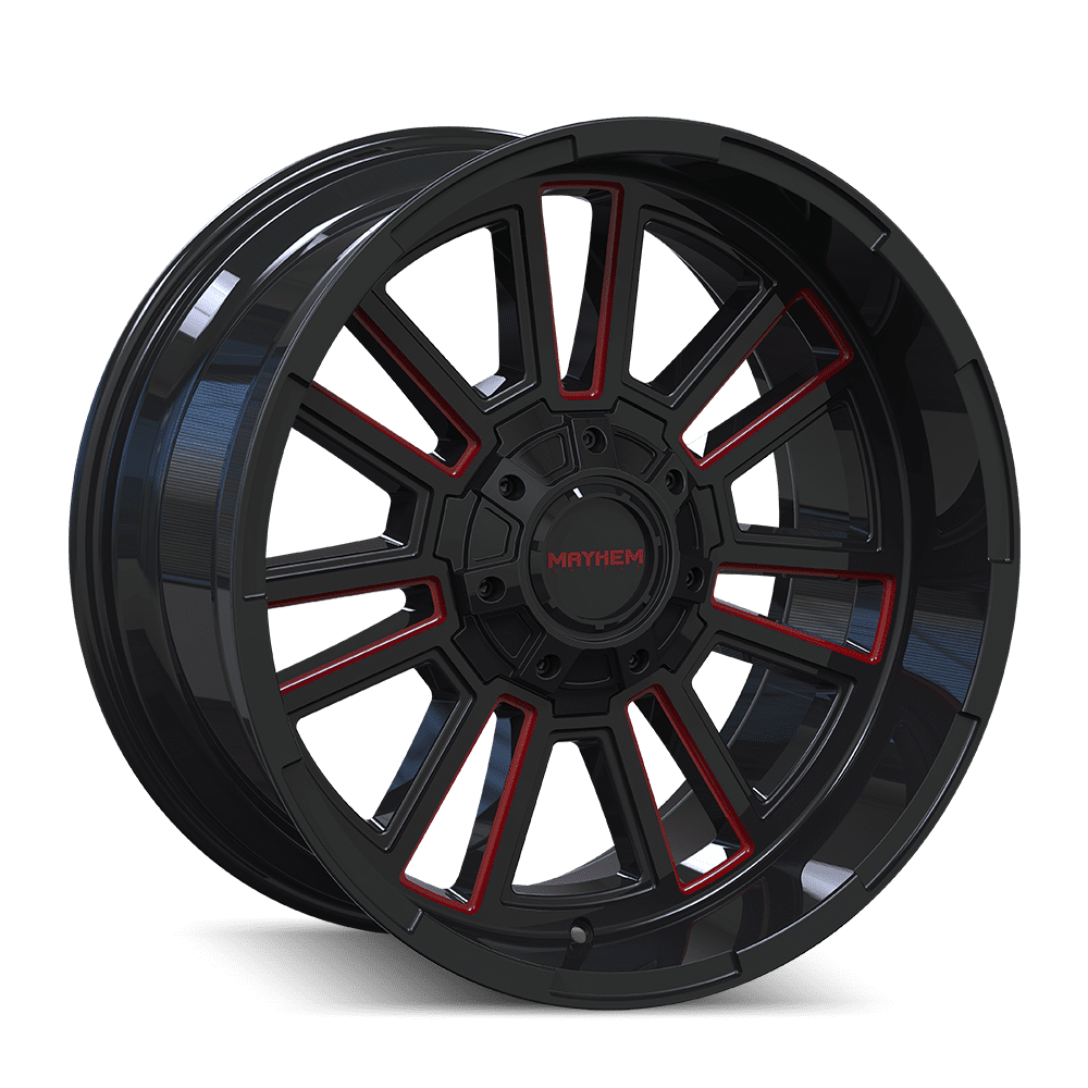 Mayhem Apollo-8115 20X9 8X170 0Et 125.2Cb Black W/Prism Red - Walmart.com