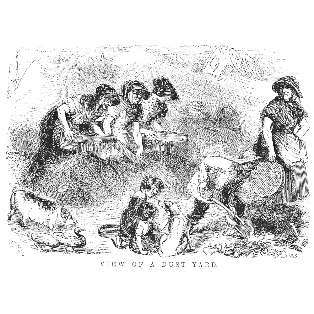 Mayhew London 1861. N'View Of A Dust Yard.' Wood Engraving From Henry ...
