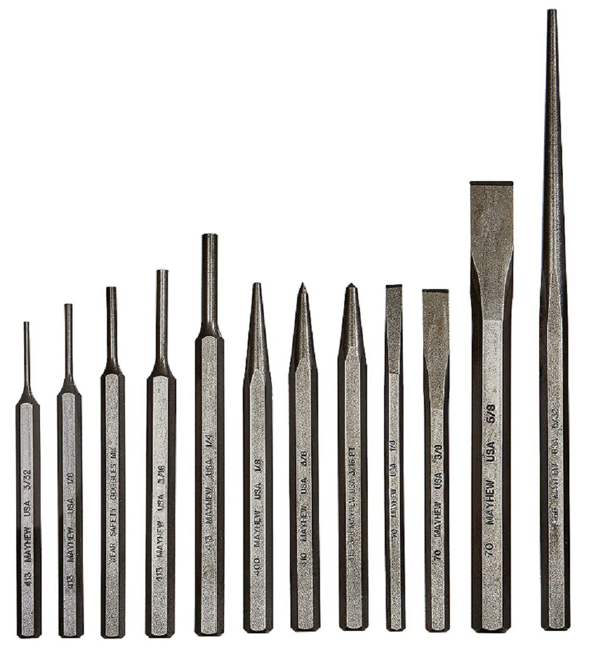 Mayhew Select 61040 Punch and Chisel Set, 12-Piece Black - Walmart.com