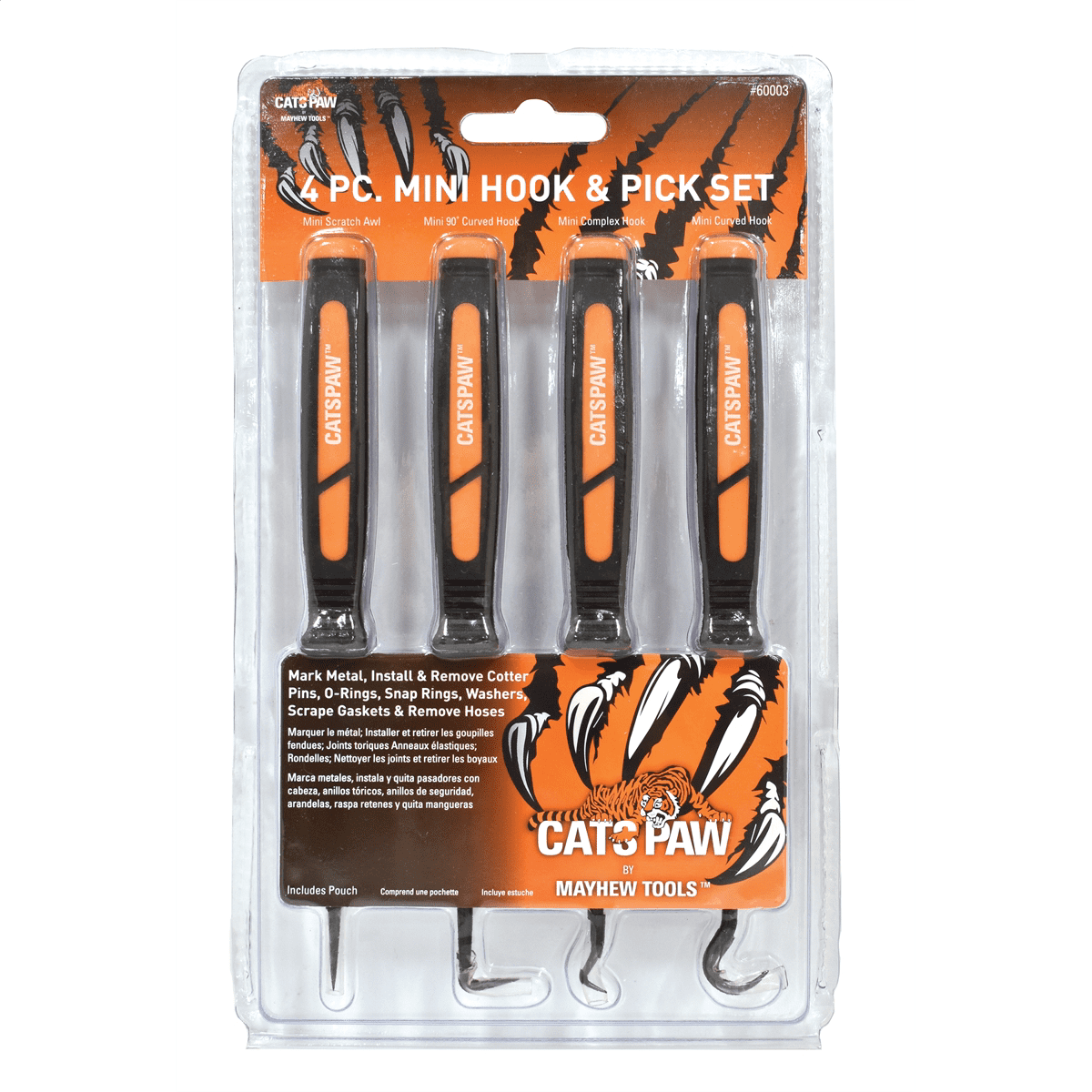 Mayhew Tools 60003 Dominator 4-Piece Mini Hook & Pick Set - Walmart.com