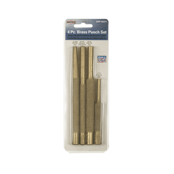 Mayhew Tools 62277 4 Piece Assorted Brass Punch Set - Walmart.com