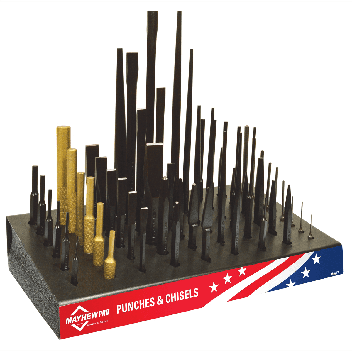 Mayhew Tools 80247 57-Piece Punch & Chisel Display - Walmart.com