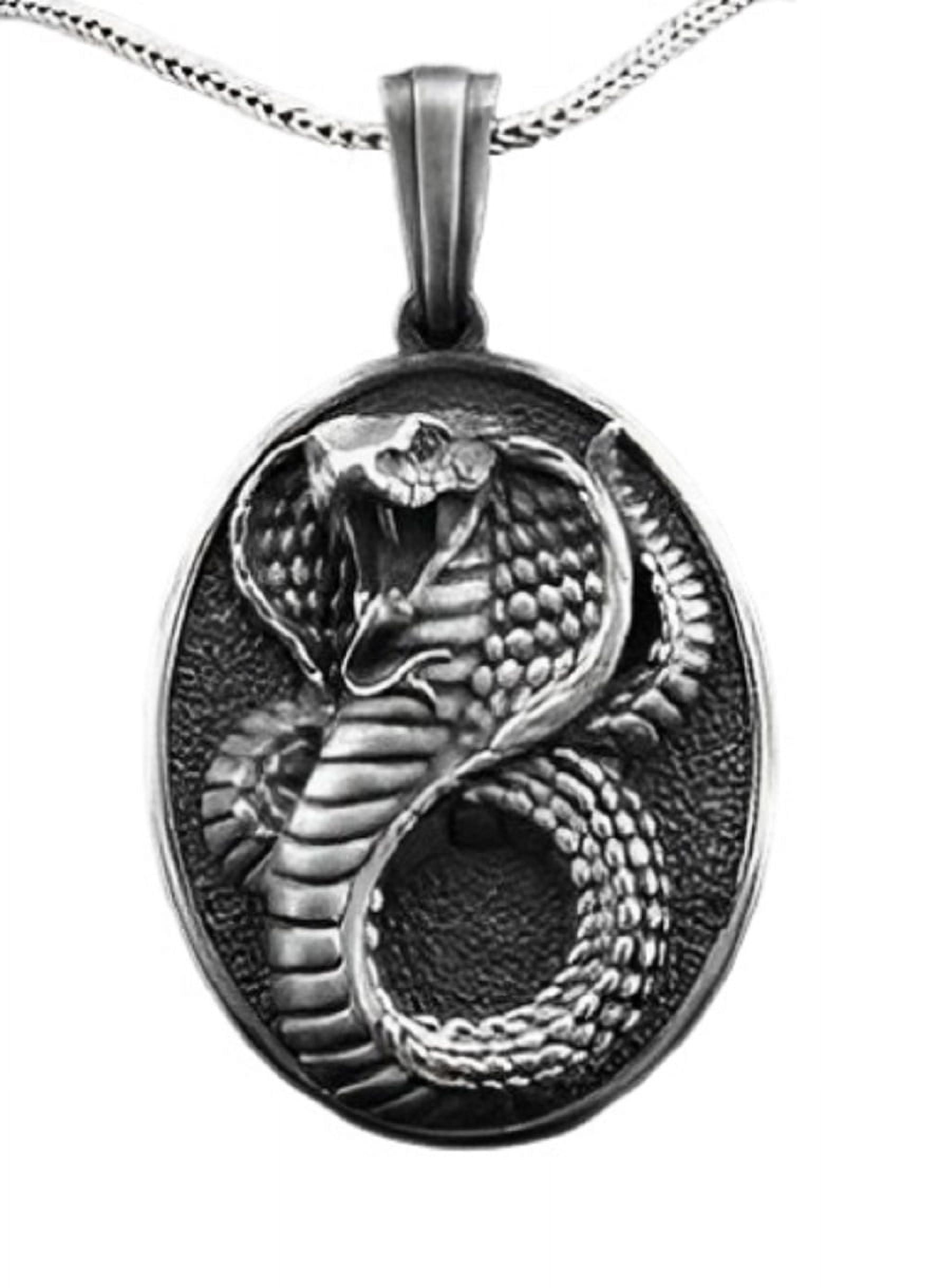 MayiaHey Cobra Medal Pendant, Gothic Snake Cobra Necklace for Men, Punk ...