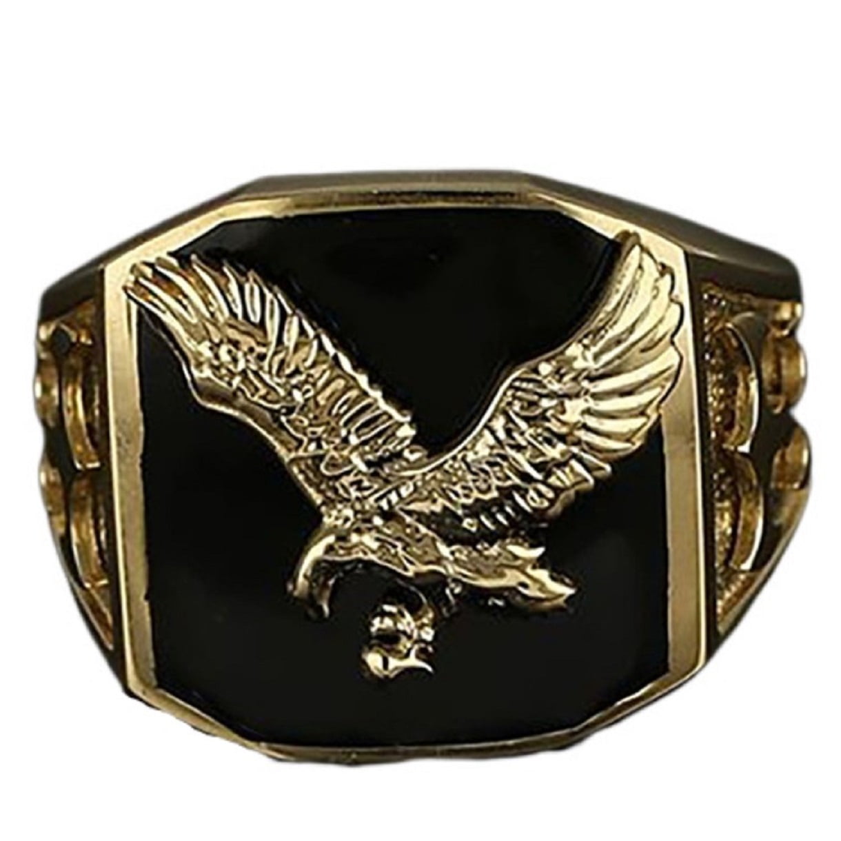 MayiaHey Eagle Biker Ring, Flying Eagle Ring for Men, American Bald ...