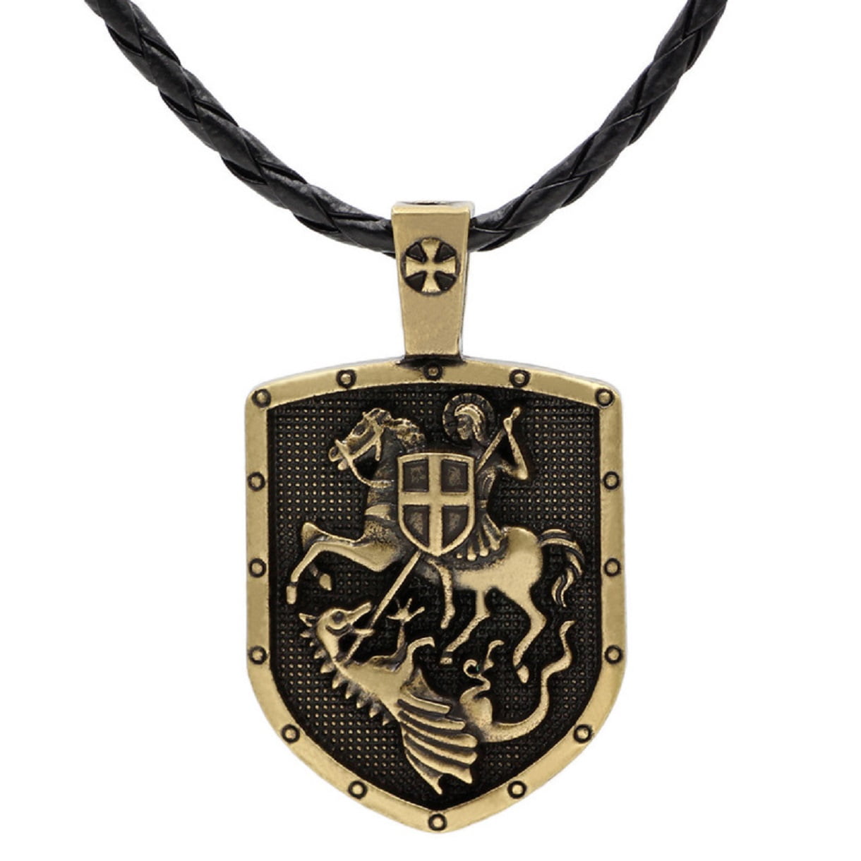 MayiaHey Knight Warrior Pendant, Knight Templar Shield Necklace for Men ...