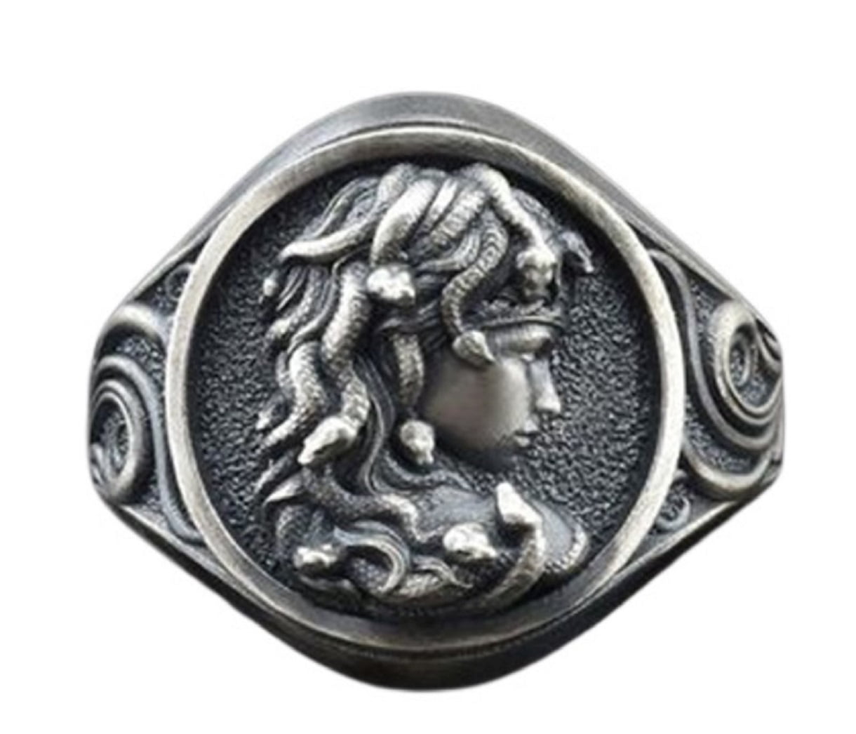 MayiaHey Medusa Head Ring, Gothic Gorgon Medusa Ring for Men, Greek Medusa Snake Ring Medusa ...