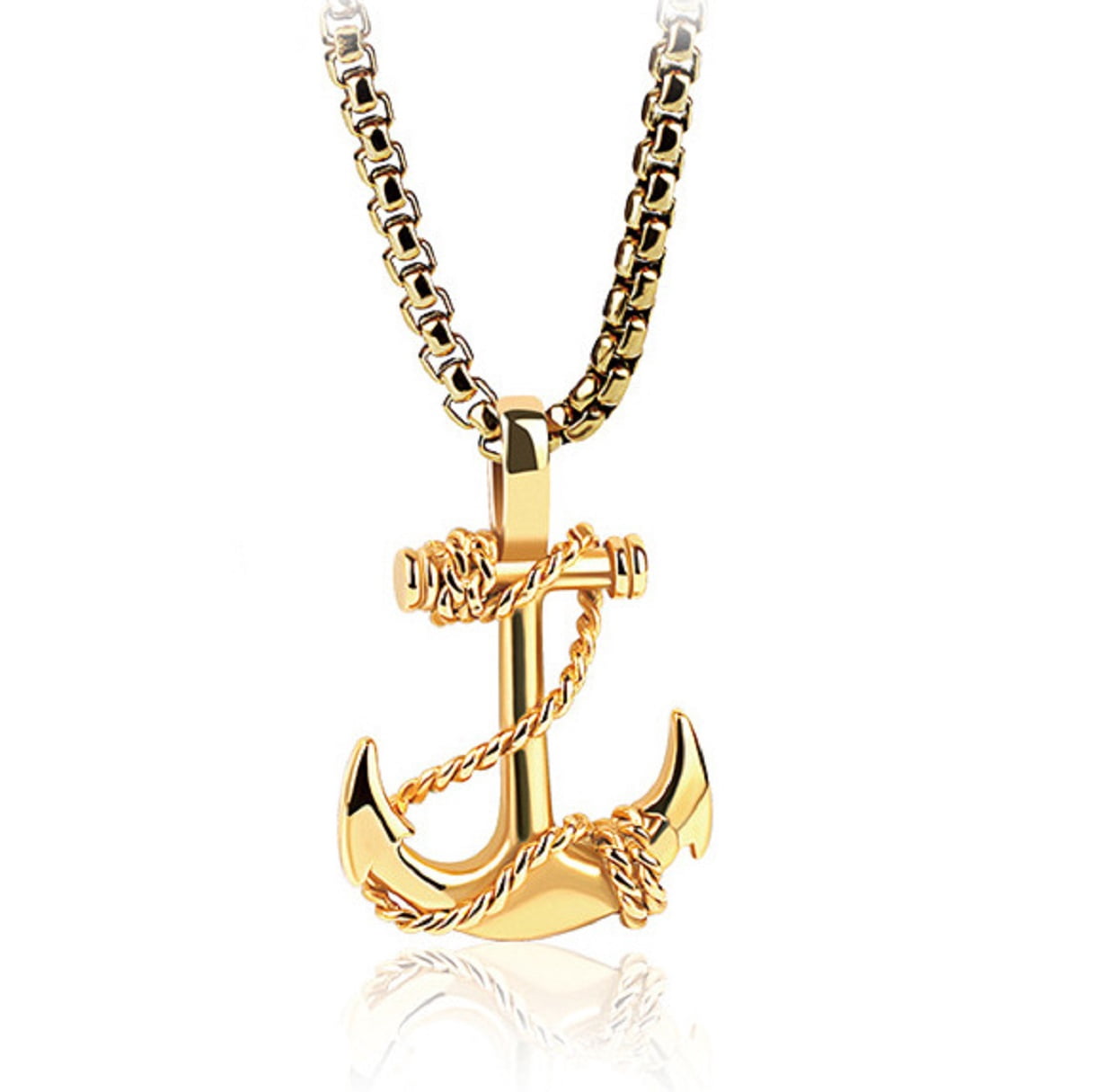 MayiaHey Nautical Anchor Cross Pendant, Navy Sailor Anchor Necklace for ...