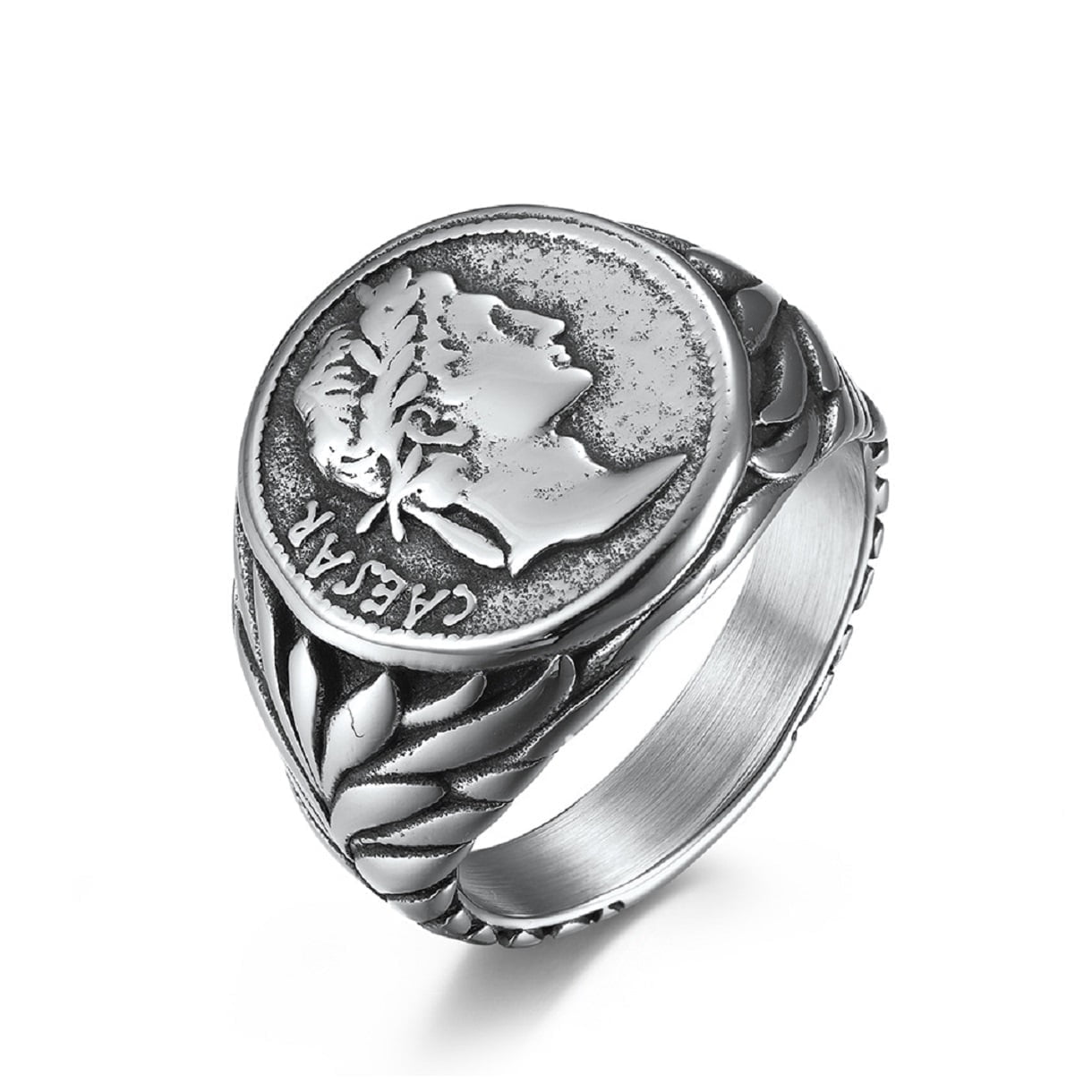 MayiaHey Roman Emperor Ring, Emperor Head Ring for Men, Roman Empire ...