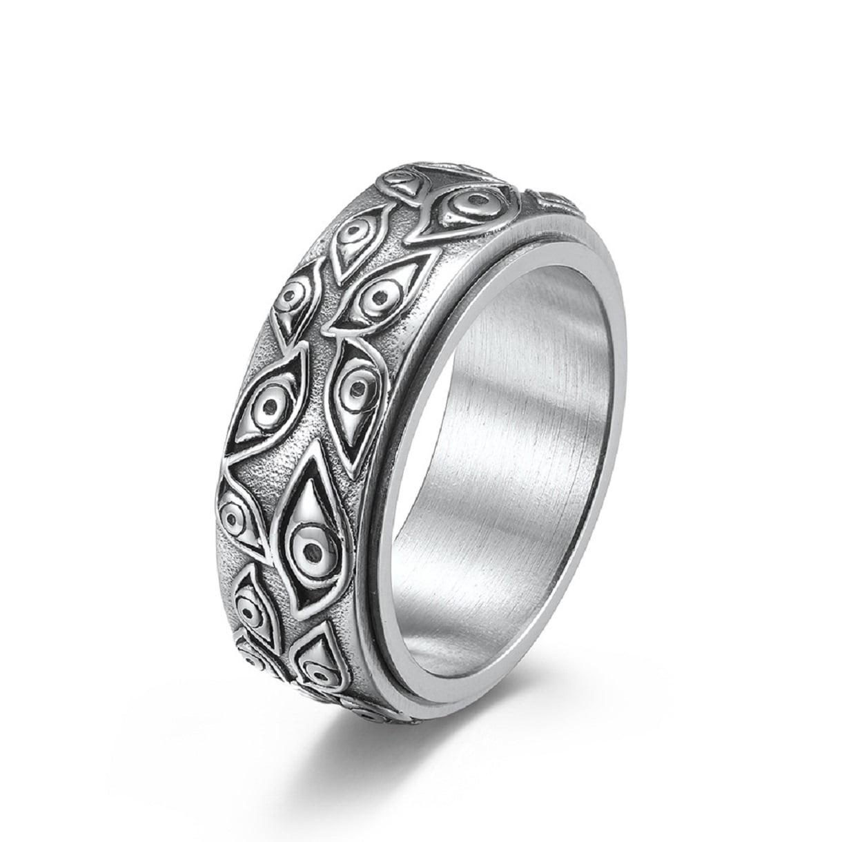 MayiaHey All Seeing Eye Band Ring, Punk Eye of God Ring for Men, Celtic ...