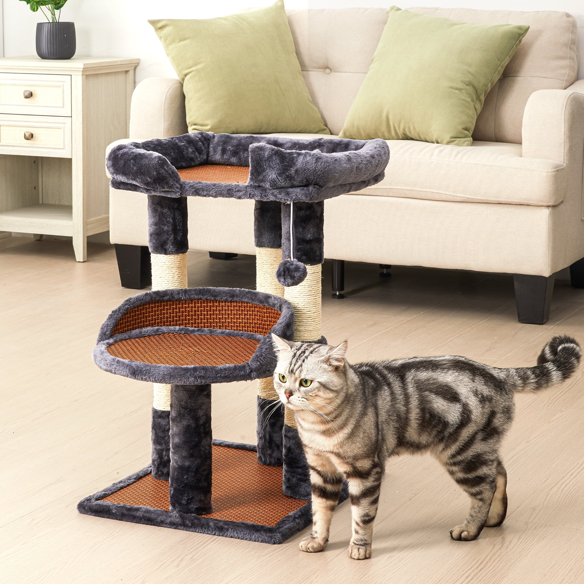 Mayincolor Multi-Level Cat Tower with Scratching Posts, Cat Tree with ...
