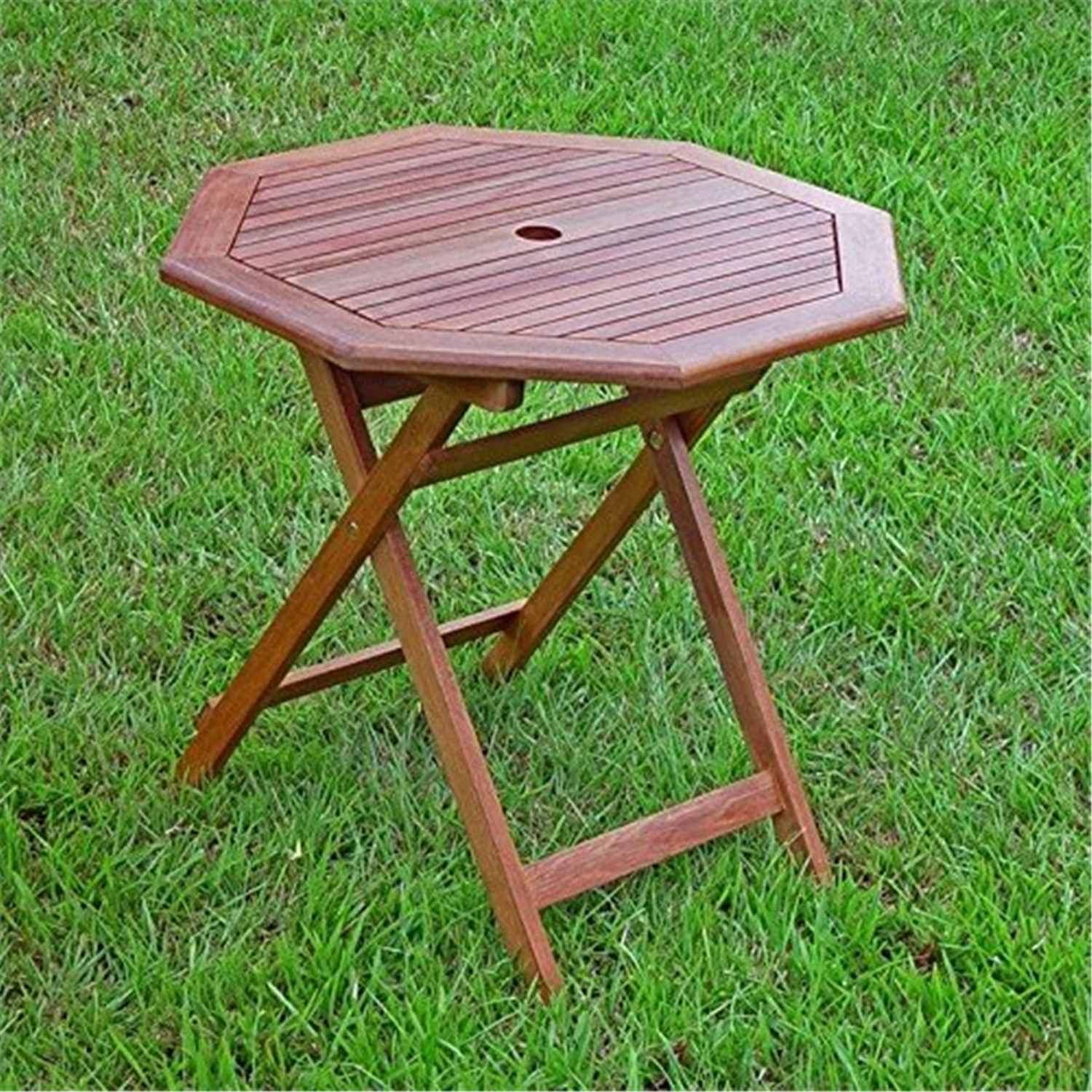Maykoosh Acacia Octagonal Folding Table - Walmart.com