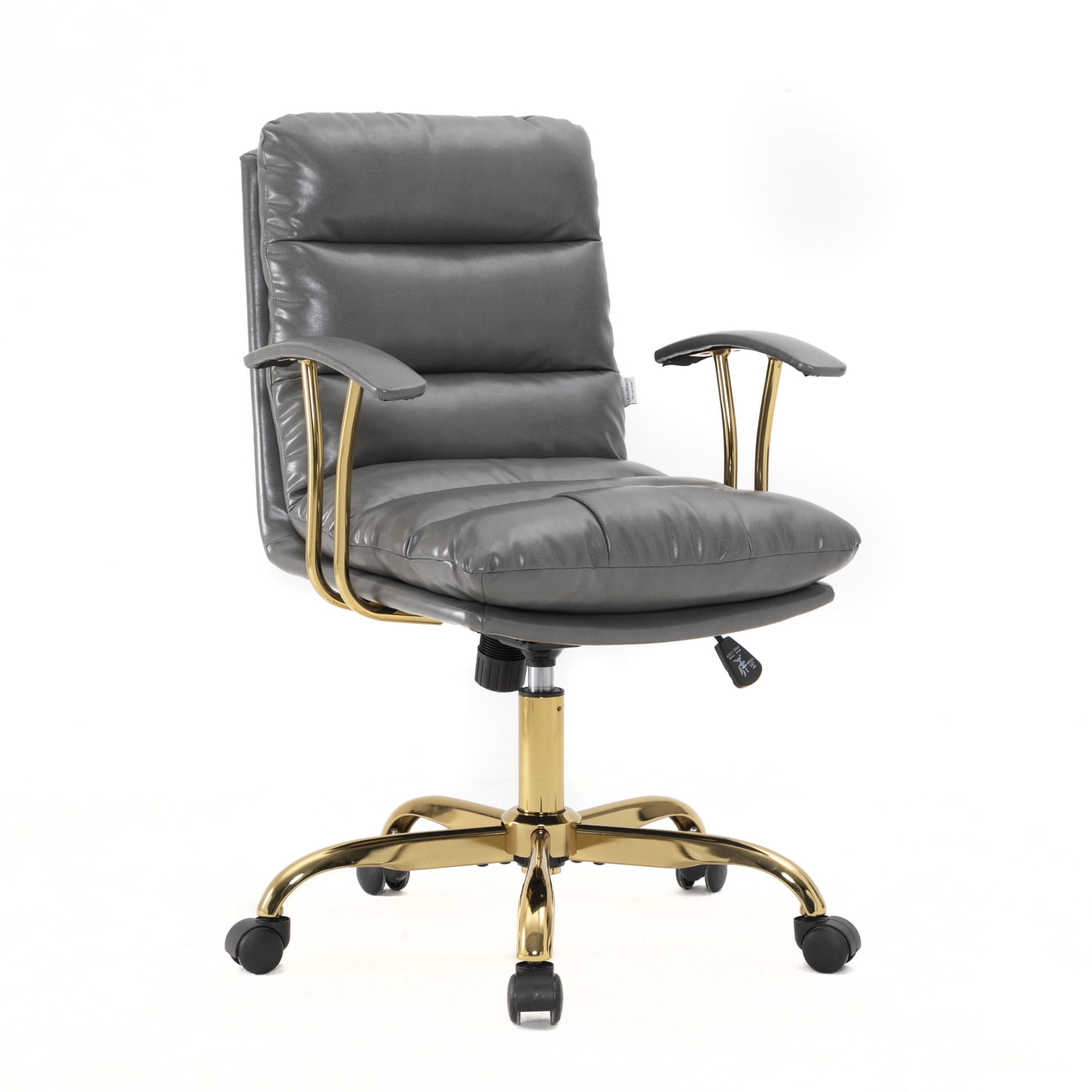 Executive Office Chair Padded Leather Adjustable Swivel Tilt Desk Chair ...